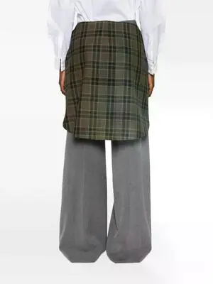 Vivetta Check-panelled Wide-leg Trousers