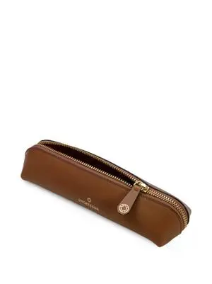 LA PORTEGNA Logo-print Leather Pencil Case