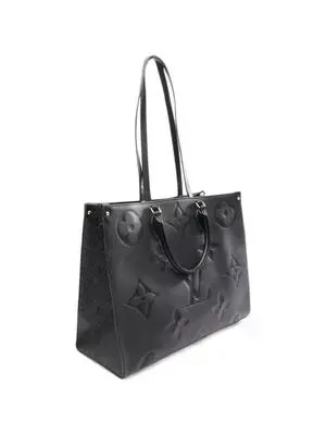 LOUIS VUITTON 2021s Gm Monogram Empreinte On-the-go Tote Bag - Black