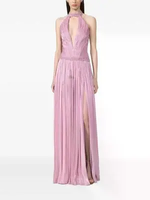 Costarellos Juliette Crystal-embellished Halterneck Gown