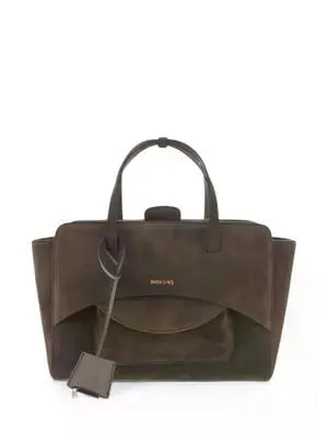 HIDESINS Medium Flap Suede Tote Bag