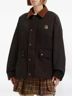 FINGERCROXX Corduroy-collar Logo-patch Jacket