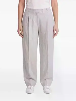 Brunello Cucinelli Pleated Straight-leg Trousers - Grey