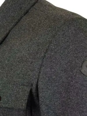 Moncler Logo-patch Button-up Shirt Jacket - Grey