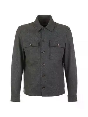 MONCLER Logo-patch Button-up Shirt Jacket