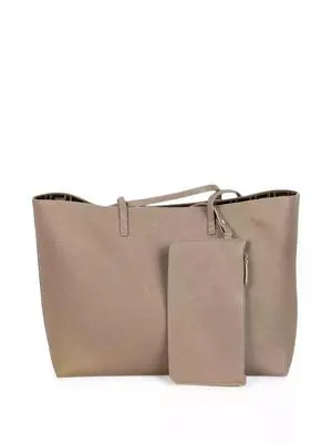 Fendi Mediumk Roll Grained Leather Tote Bag