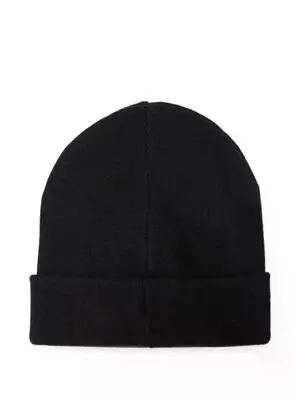 BARBOUR INTERNATIONAL Logo-patch Knit Beanie Hat - Black