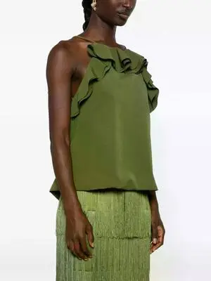 ROSANNA OCAMPO Alba Ruffled Halterneck Top