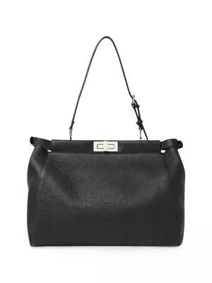 Fendi Peekaboo Grained-leather Tote Bag