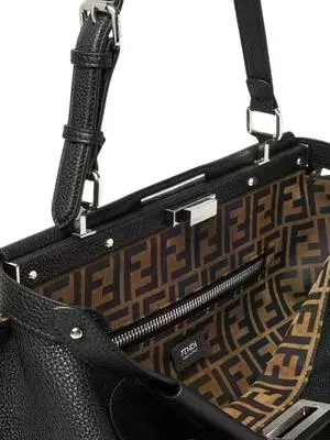 Fendi Peekaboo Grained-leather Tote Bag