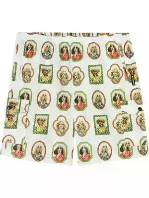 Palm Angels Dog Swim Shorts - White