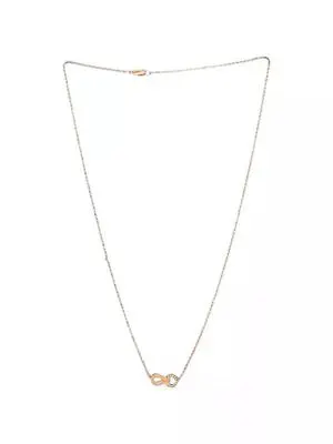 Cartier Agrafe Pendant 18k Rose Gold With Diamonds Necklace - Pink