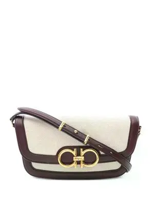 FERRAGAMO 2010s Trapezio Gancini Shoulder Bag
