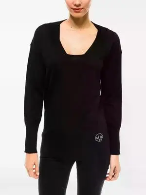 MONTANA BLU V-neck Sweater - Black