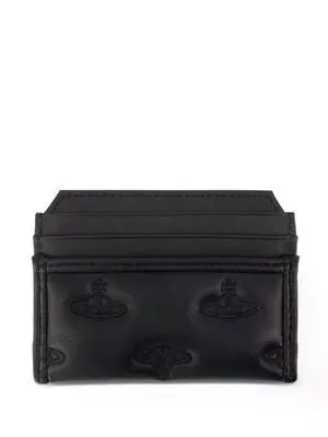 VIVIENNE WESTWOOD Orb-embossed Card Holder - Black