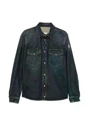 Moncler Stone-wash Denim Shirt - Blue