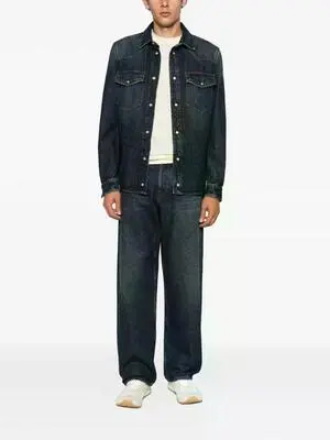 Moncler Stone-wash Denim Shirt