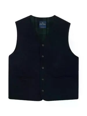 Brooks Brothers Reversible Knit Vest - Blue