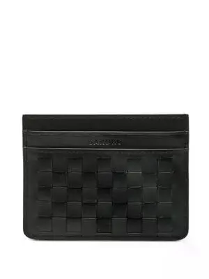 Sandro Woven Leather Cardholder - Black