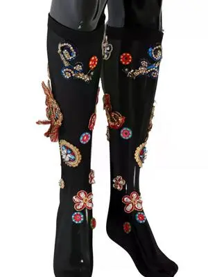 Dolce & Gabbana Carretto Crystal-embellished Socks