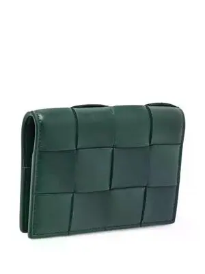 Bottega Veneta Leather Passport Holder - Green