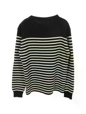 Saint Laurent 2010s Shoulder Button Striped Sweater