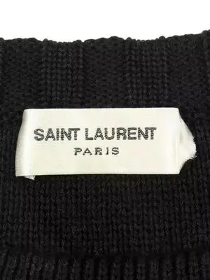 Saint Laurent 2010s Shoulder Button Striped Sweater