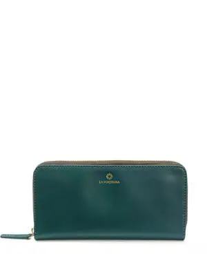 LA PORTEGNA Julia Leather Wallet - Blue