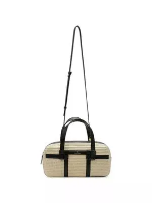LA PORTEGNA Bibi Knotted-detail Jute Tote Bag