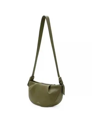 LA PORTEGNA Claudia Croissant Shoulder Bag - Green