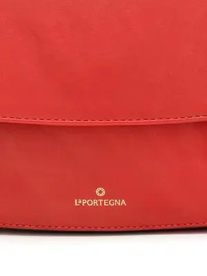 LA PORTEGNA Lucia Knotted Leather Shoulder Bag