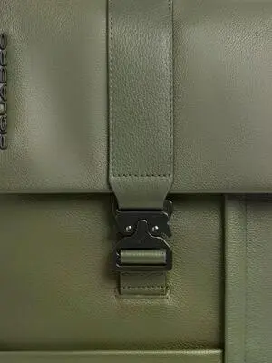 PIQUADRO Buckle-fastening Leather Backpack
