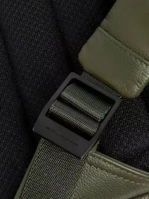 PIQUADRO Buckle-fastening Leather Backpack - Green