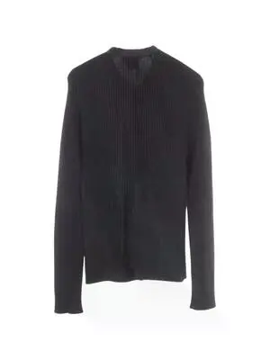 Gucci 2000s Zip-up Suede-trim Cardigan