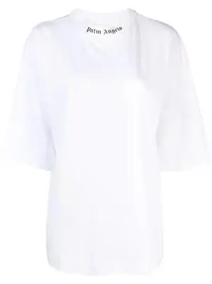 Palm Angels Logo-print Cotton T-shirt - White