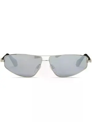 Palm Angels Clavey Rectangle-frame Sunglasses - Silver