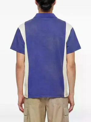 FOUND Logo-print Panelled Polo Shirt