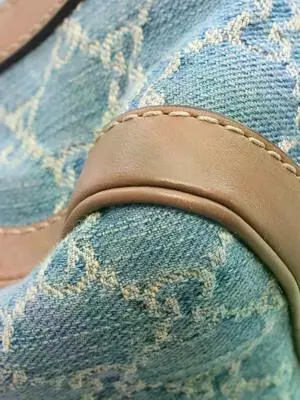 Gucci 2010s Gg Denim Satchel Bag
