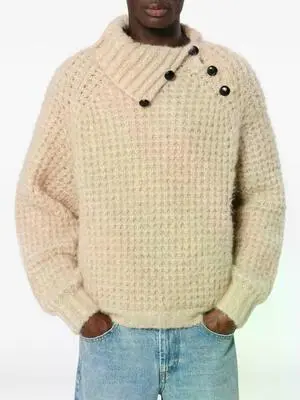 Isabel Marant Étoile Lyas Button-detail Sweatershirt - Neutrals