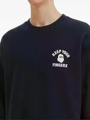FINGERCROXX Logo-print Sweatshirt - Blue