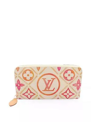 LOUIS VUITTON 2010s Monogram Tiles Zippy Wallet - Neutrals