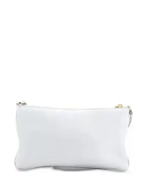 Prada Zip Flat Pouch Leather Shoulder Bag