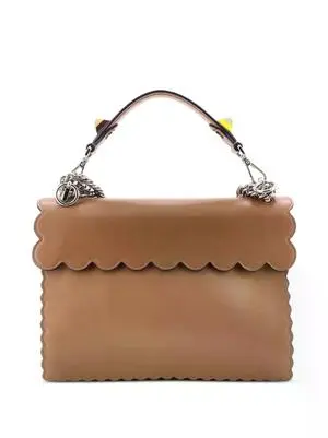Fendi Kan I Bag Leather Medium Shoulder Bag - Brown