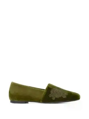 CastaÑer Gisele Floral-embroidered Loafers