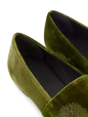 CastaÑer Gisele Floral-embroidered Loafers