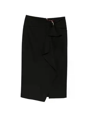 Max Mara Buckle-detail Wrap Mini Skirt