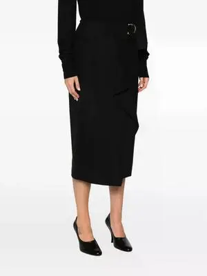 Max Mara Buckle-detail Wrap Mini Skirt