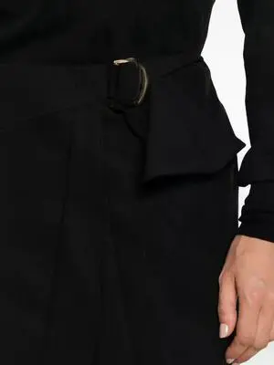 Max Mara Buckle-detail Wrap Mini Skirt
