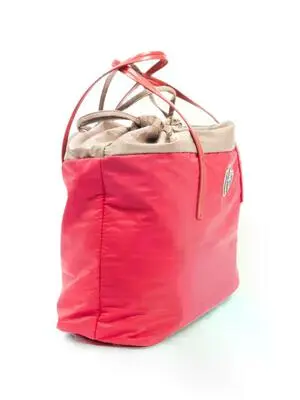 Byblos Patent-leather Trim Drawstring Tote Bag