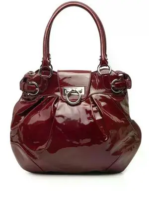 FERRAGAMO 2000-2010 Patent Gancini Marisa Handbag - Red